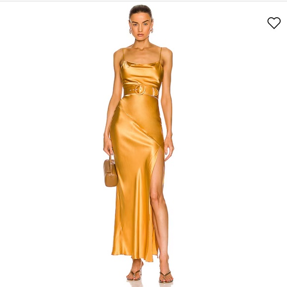 NICHOLAS | Dresses | Nwt Nicholas Simone Cowl Neck Gown Gold Size Us ...